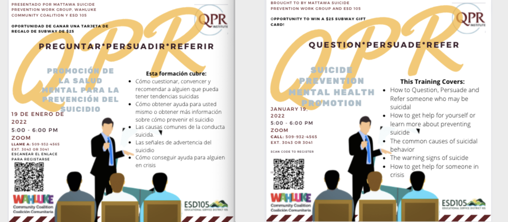 QPR: Question, Persuade, Refer Training | Wahluke School District